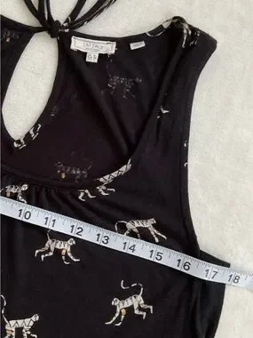 Fat Face | Tops | Fat Face Monkey Print Tank Top Linen Blend Swing Top ...